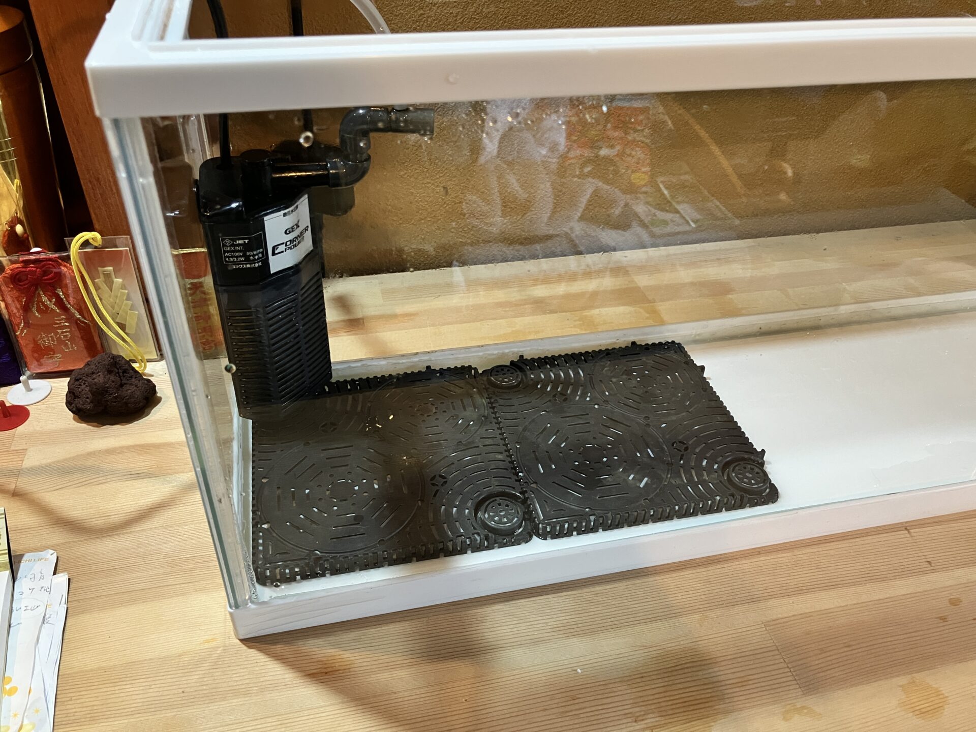 コーナーパワーフィルターを改造し底面フィルターに接続 | かわいい金魚ピンポンパール飼育日記